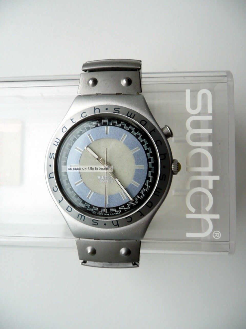 Retro Ygs9000 Swatch Irony Big Zebah Loomi 1997 Metallband Mit Batterie