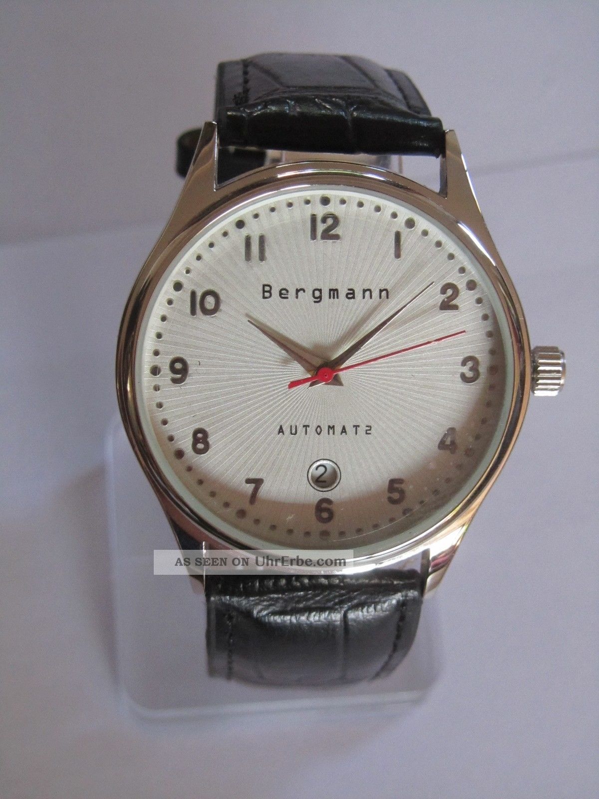 Bergmann Automat 2 /herren Armbanduhr/lederband Schwarz /selten Rar/neu ...