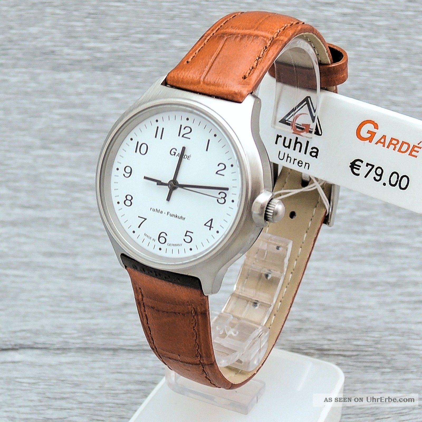 Damenuhr Garde Ruhla 30 - 74 Funkuhr Damenarmbanduhr Ledrarmband Uhr