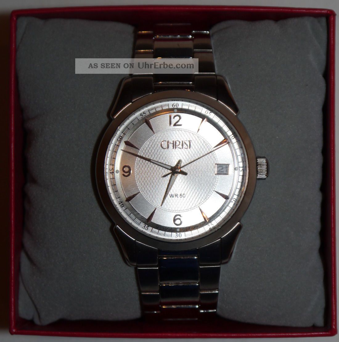 Herrenarmbanduhr - Uhr Christ - Edelstahlarmband