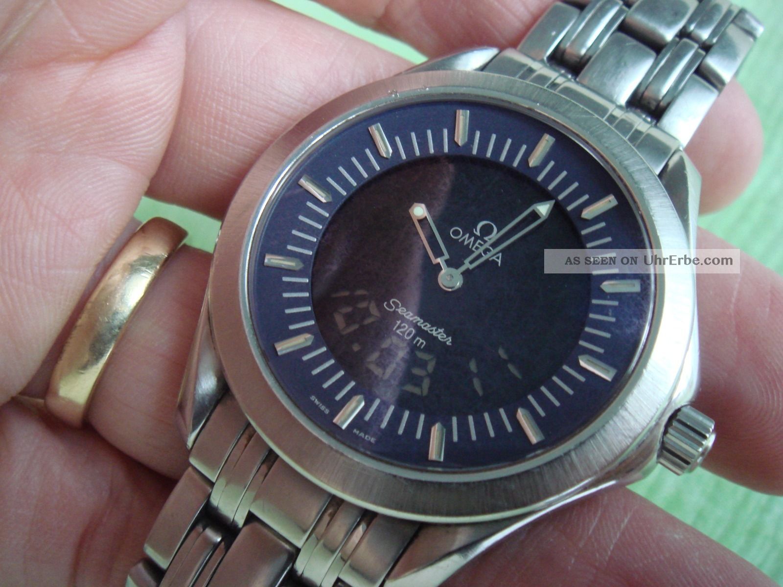 Omega Seamaster Multifunction Analog Digital Stainless Steel