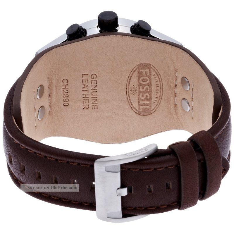 Brandneu Fossil Braun Herrenuhr Coachman Chronograph Leder Menschen ...