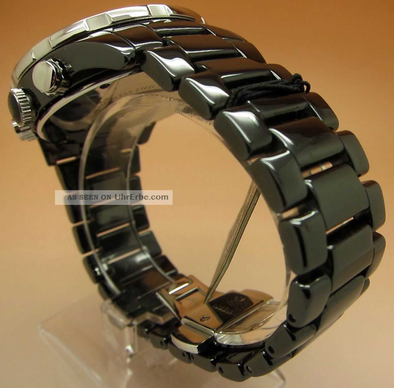 Emporio Armani Ceramica Ea Ar 1455 Quartz Uhr Chronoraph Datum Stoppuhr ...