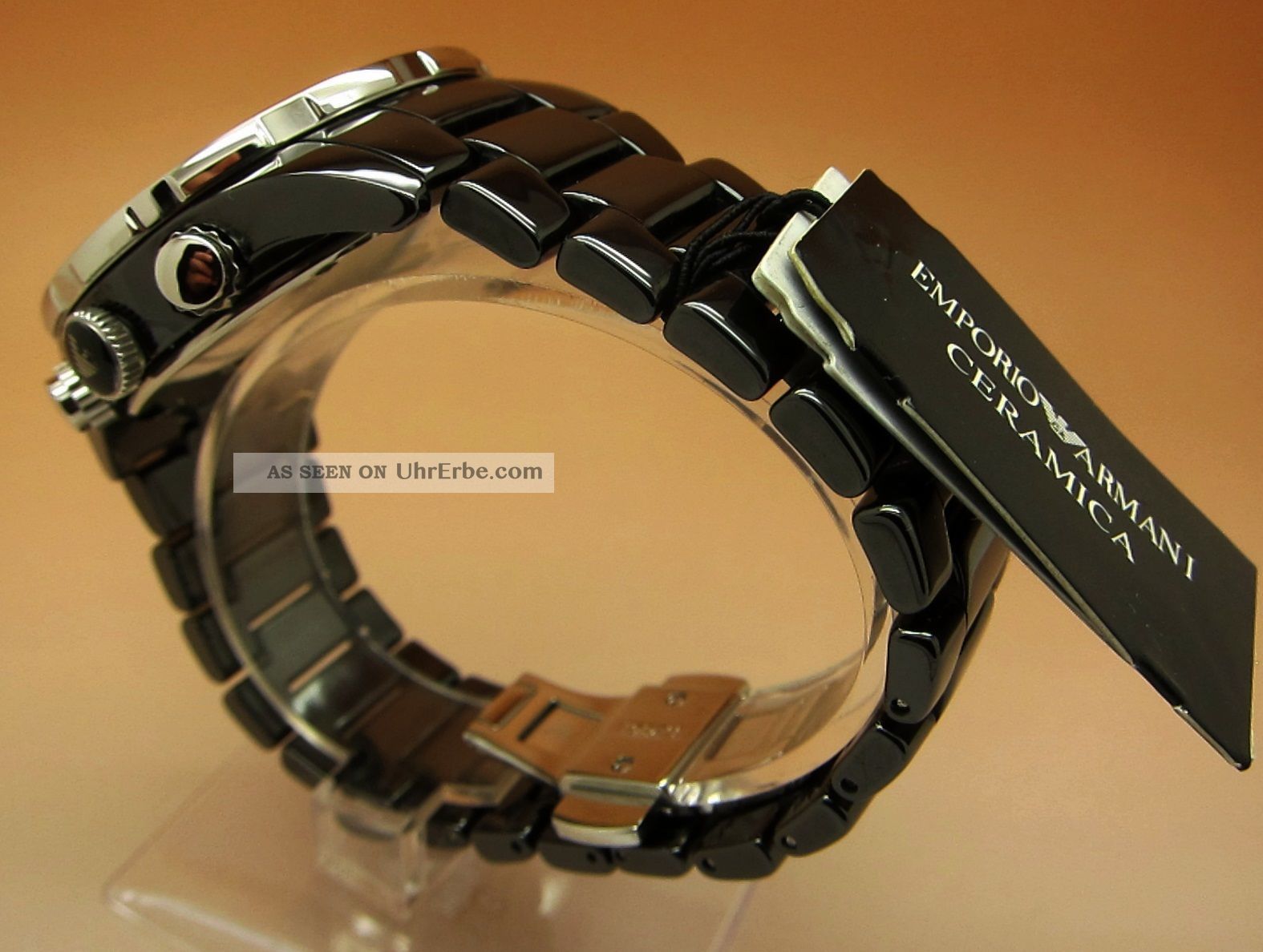 Emporio Armani Ceramica Ea Ar 1455 Quartz Uhr Chronoraph Datum Stoppuhr ...