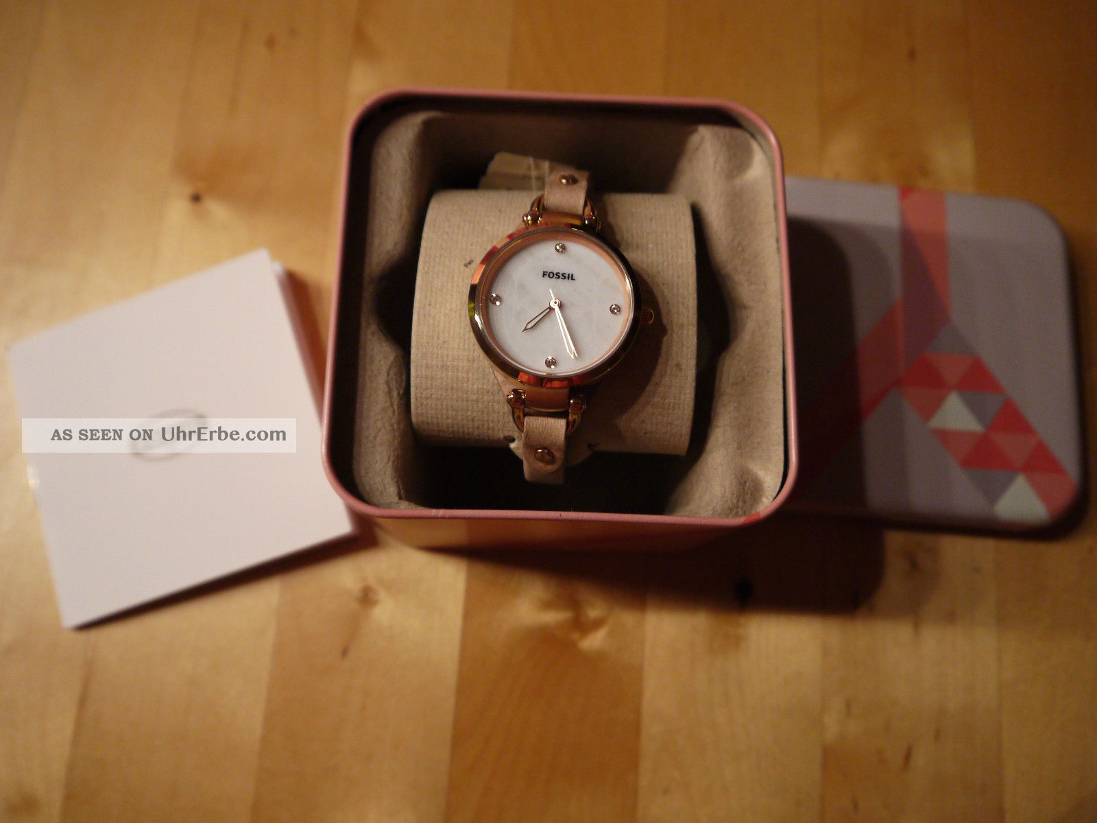 Fossil Uhr Damen Armbanduhr Georgia Leder Hellbraun Es3151