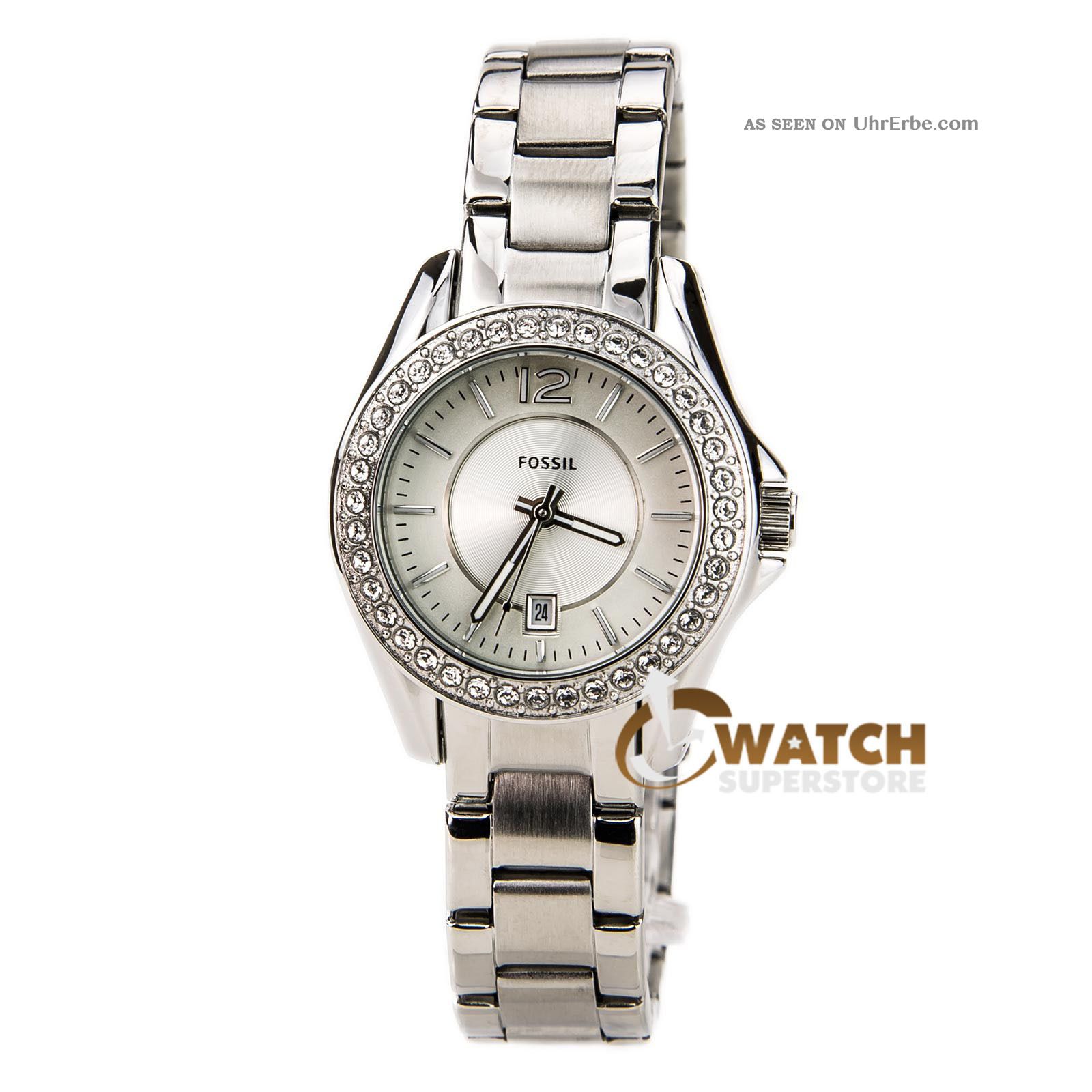 Damen Armbanduhr Fossil Es2879 Riley Mini Silber Z - Blatt ...