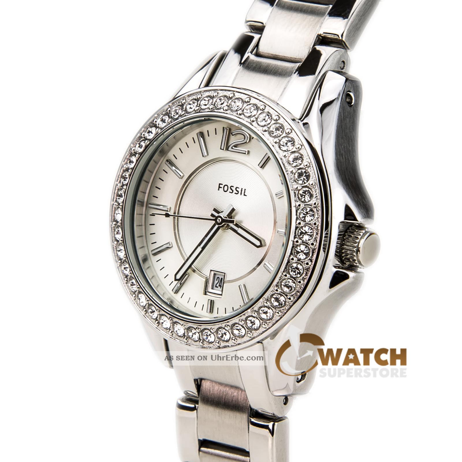 Damen Armbanduhr Fossil Es2879 Riley Mini Silber Z - Blatt ...