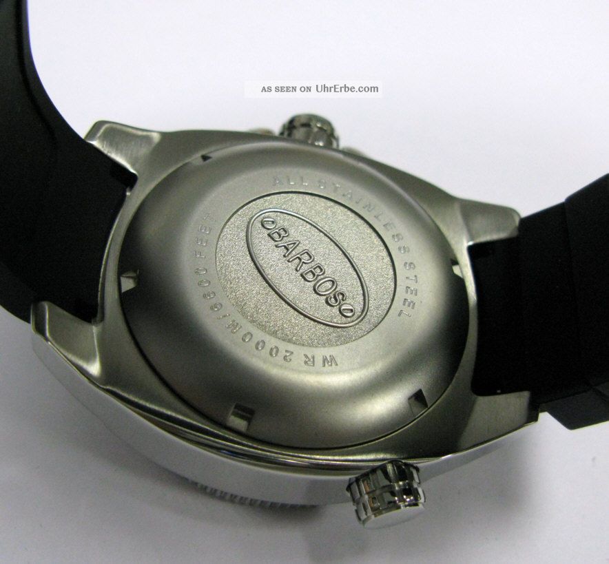 Barbos Seamaster Armbanduhr Taucheruhr Uhr Blau 2000m Saphir
