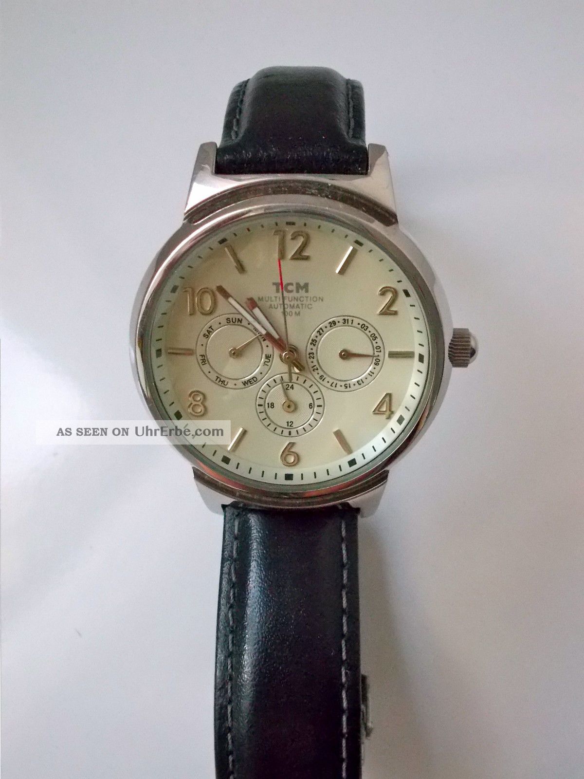 Tcm Automatic Multifunktion Uhr Mit Glasboden Herrenuhr Armbanduhr