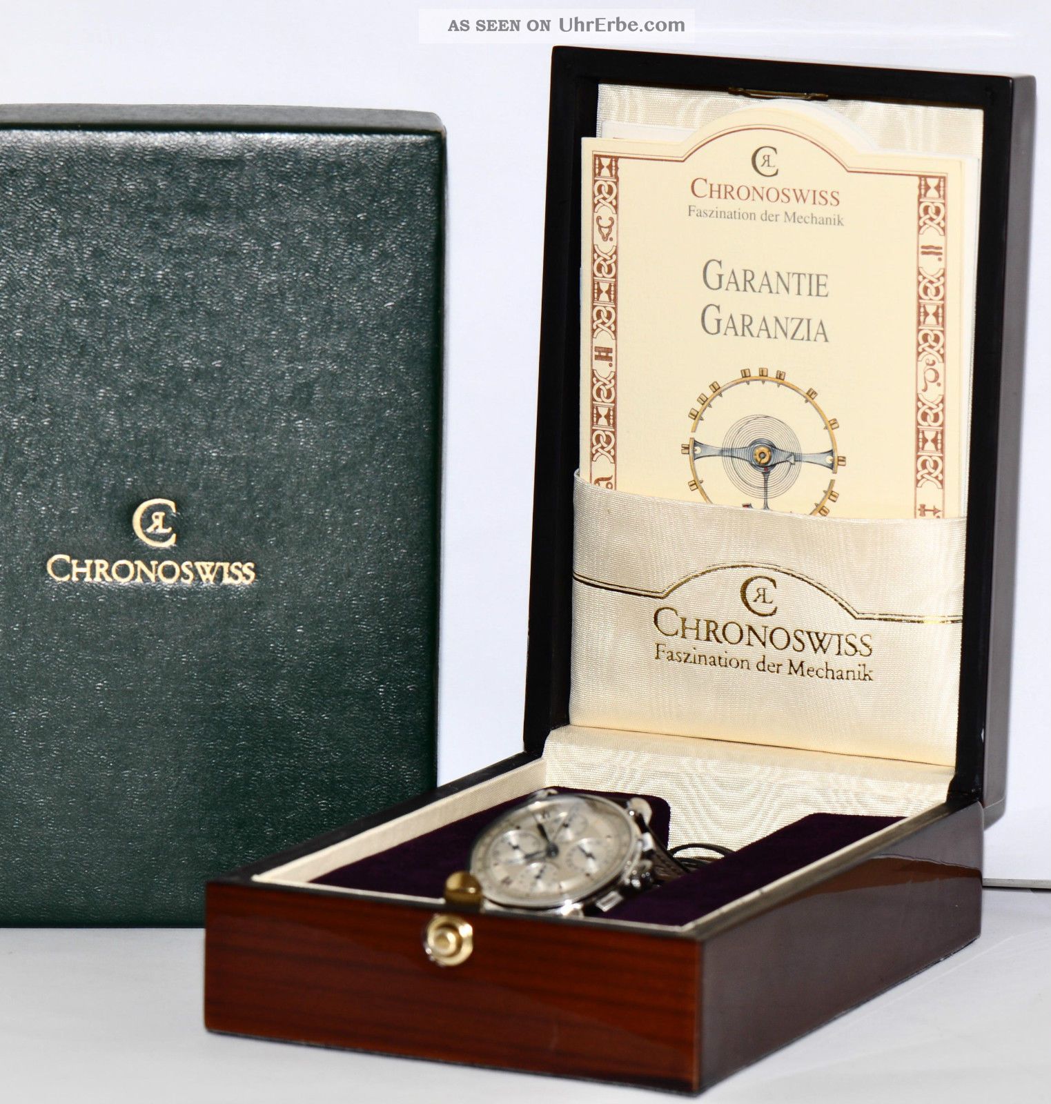 Chronoswiss Klassik Chronograph Stahl Ref. Ch 7443 Papiere Box V. 2000