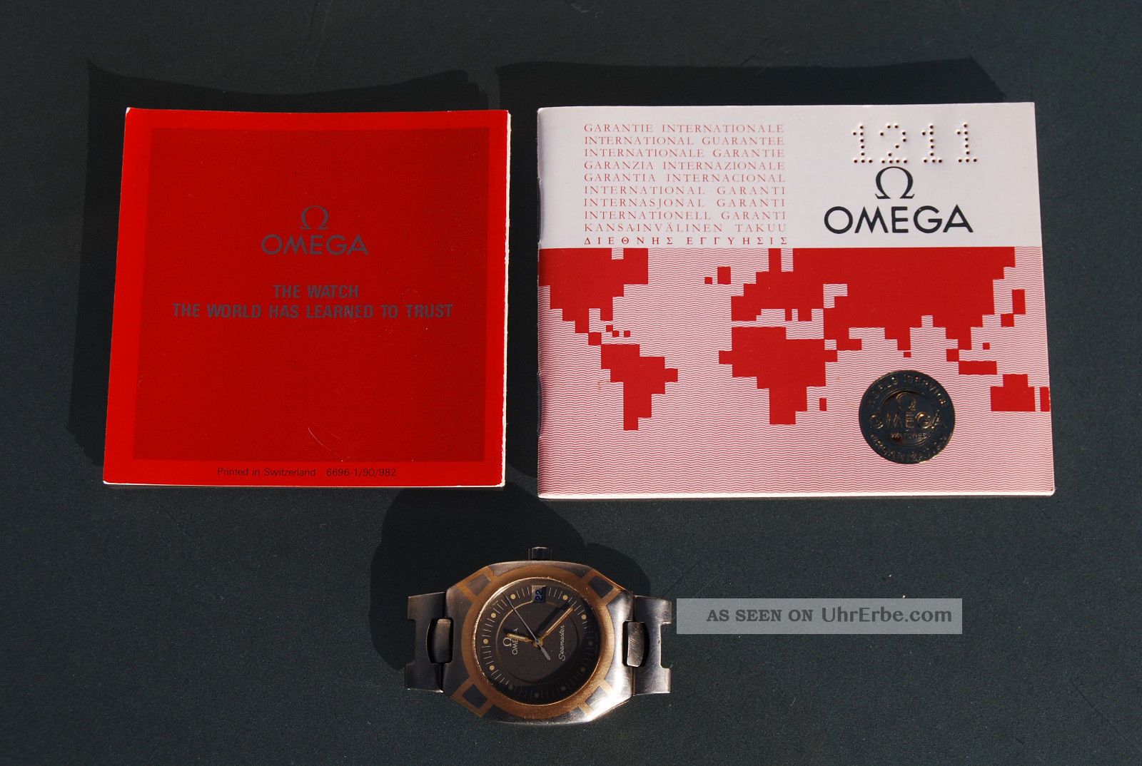 Omega Seamaster Titan/gold 120m Polaris Hau Quartz 18kt/750er Titane ...