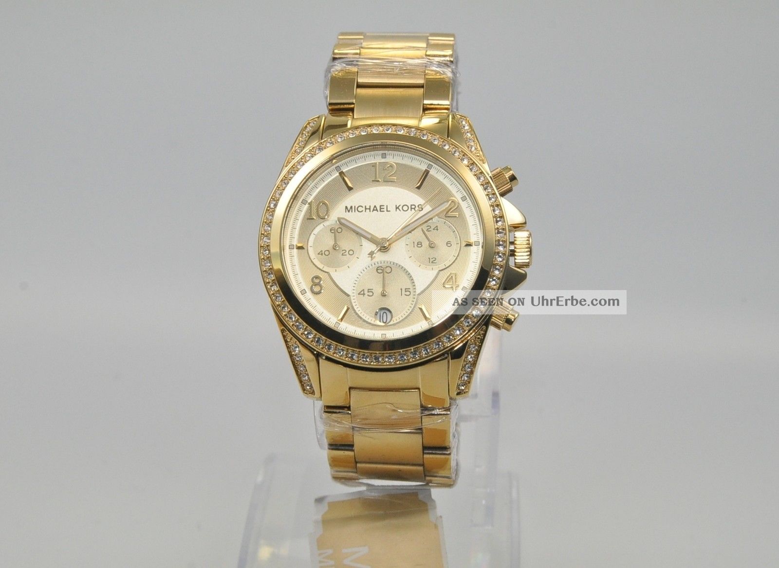 Michael Kors Mk5166 Damenuhr Armbanduhr Chronograph Uhr Edelstahl