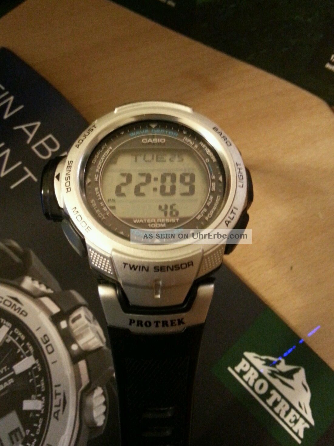 Neuw. Casio Solar Uhr - Pro Trek - 10bar/3143prw - 500 - Höhenmesser ...