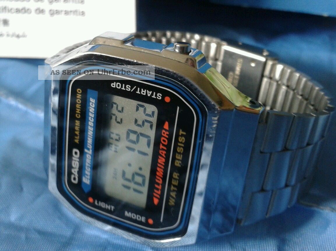 Casio Vintage Retro A - 168w Modul 1572 Seltene Hilfinger Denim Edition