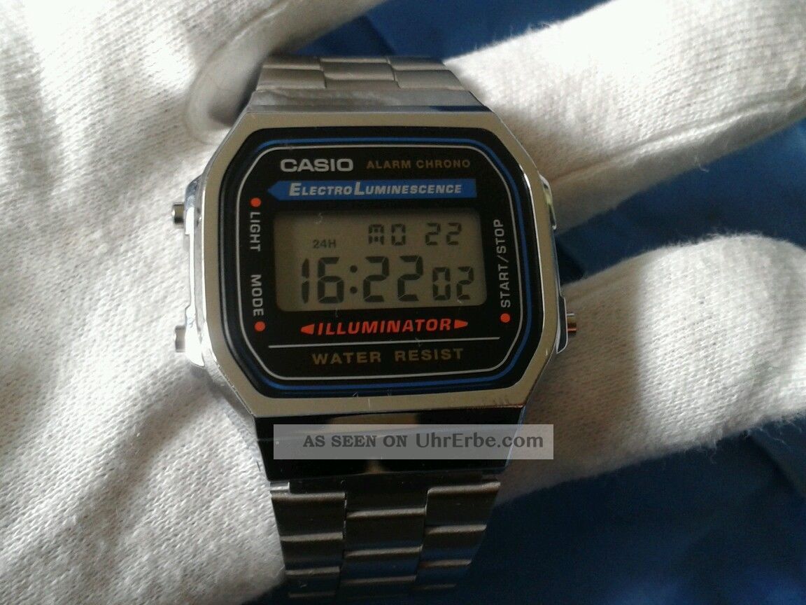 Casio Vintage Retro A - 168w Modul 1572 Seltene Hilfinger Denim Edition