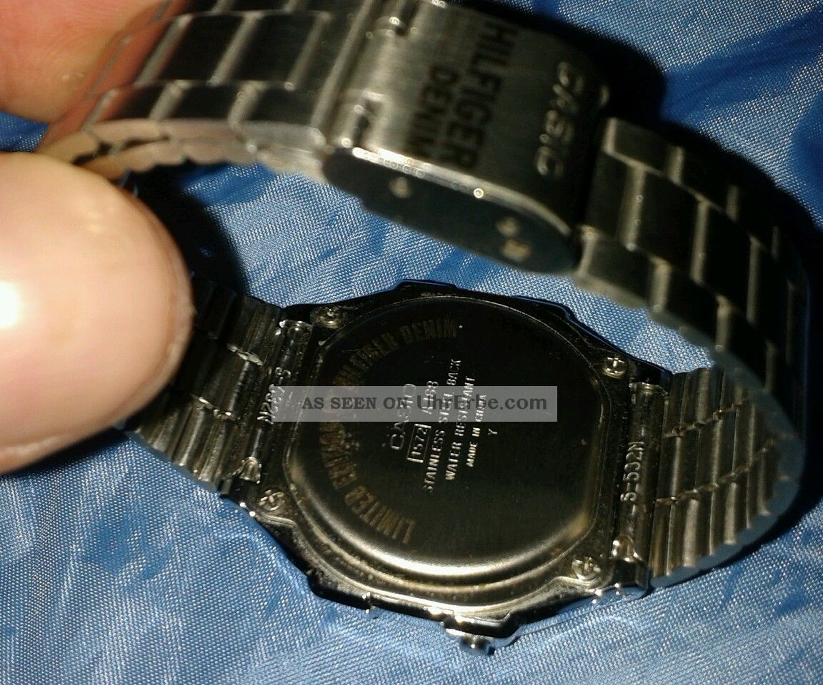 Casio Vintage Retro A - 168w Modul 1572 Seltene Hilfinger Denim Edition