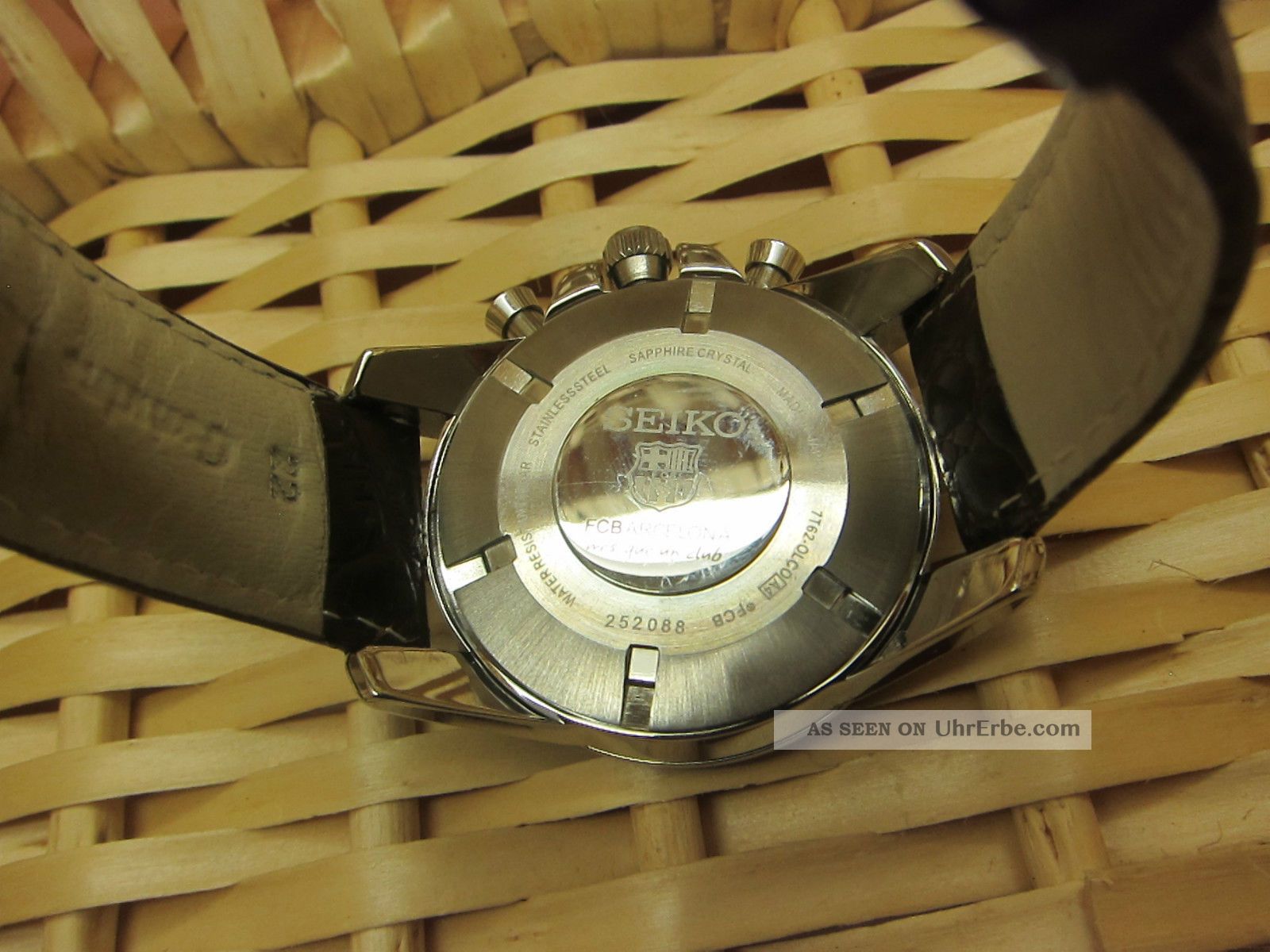 Seiko Sportura Fc Barcelona Quarz Uhr Datum Alarm Chrono Stopp Tachy