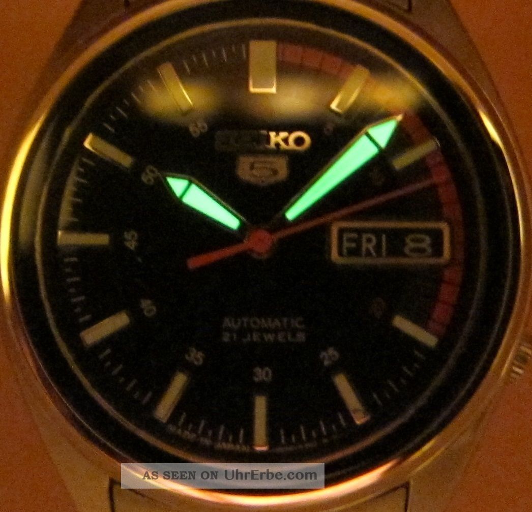 Seiko 5 7s26 - 0480 Racer Snk375 Glasboden Automatik Uhr 21 Jewels ...