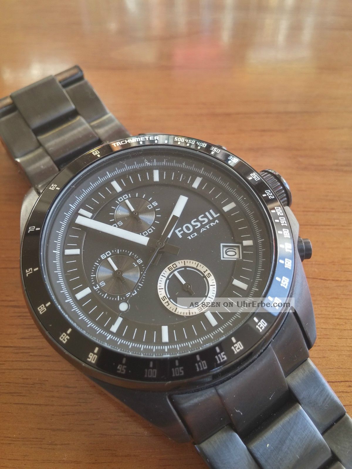 Fossil Uhr - Schwarz Top - Chrono, Edelstahl Ch 2601