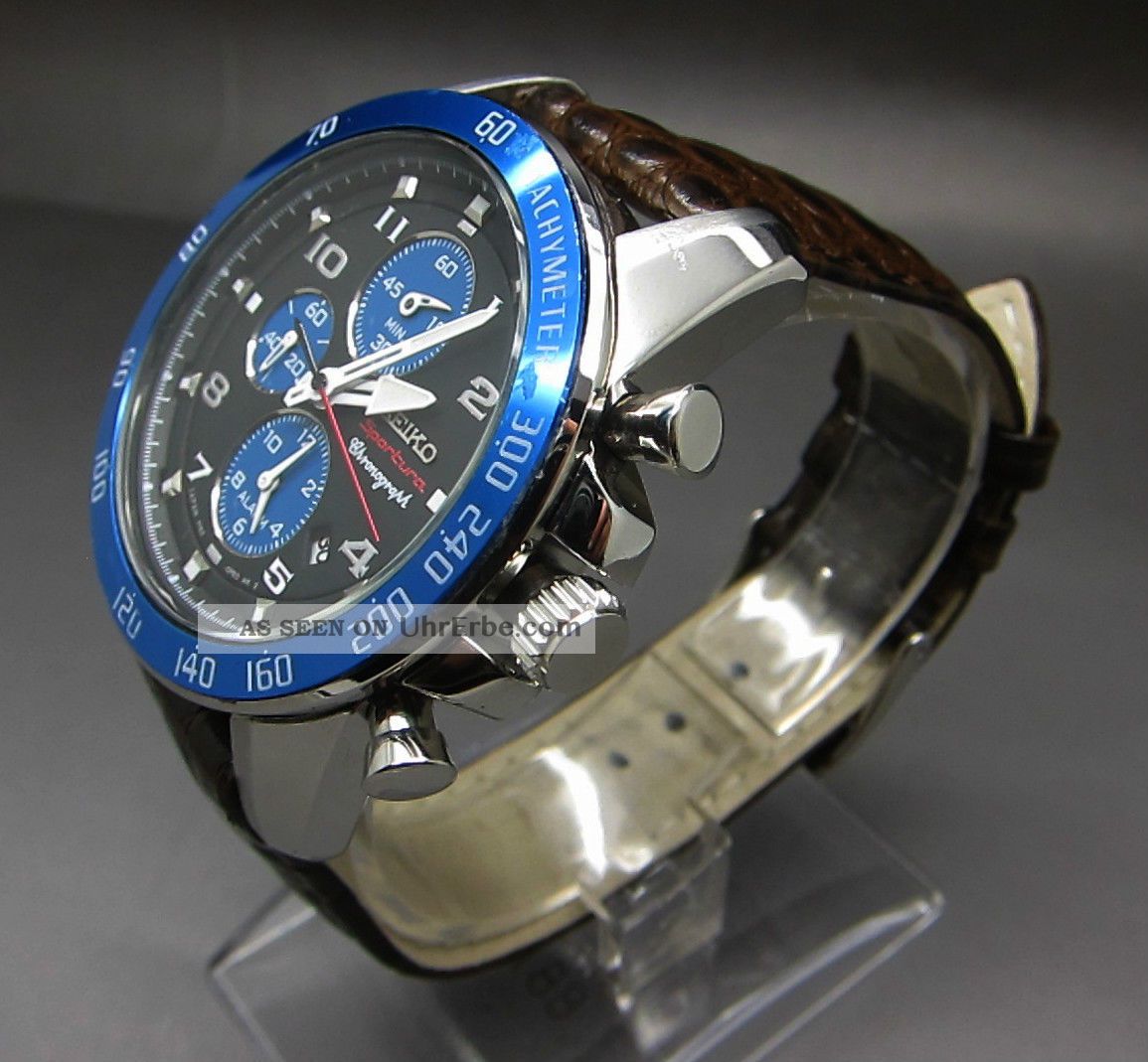 Seiko Sportura Fc Barcelona Alarm Tachy Chrono Datum Stoppuhr Uhr