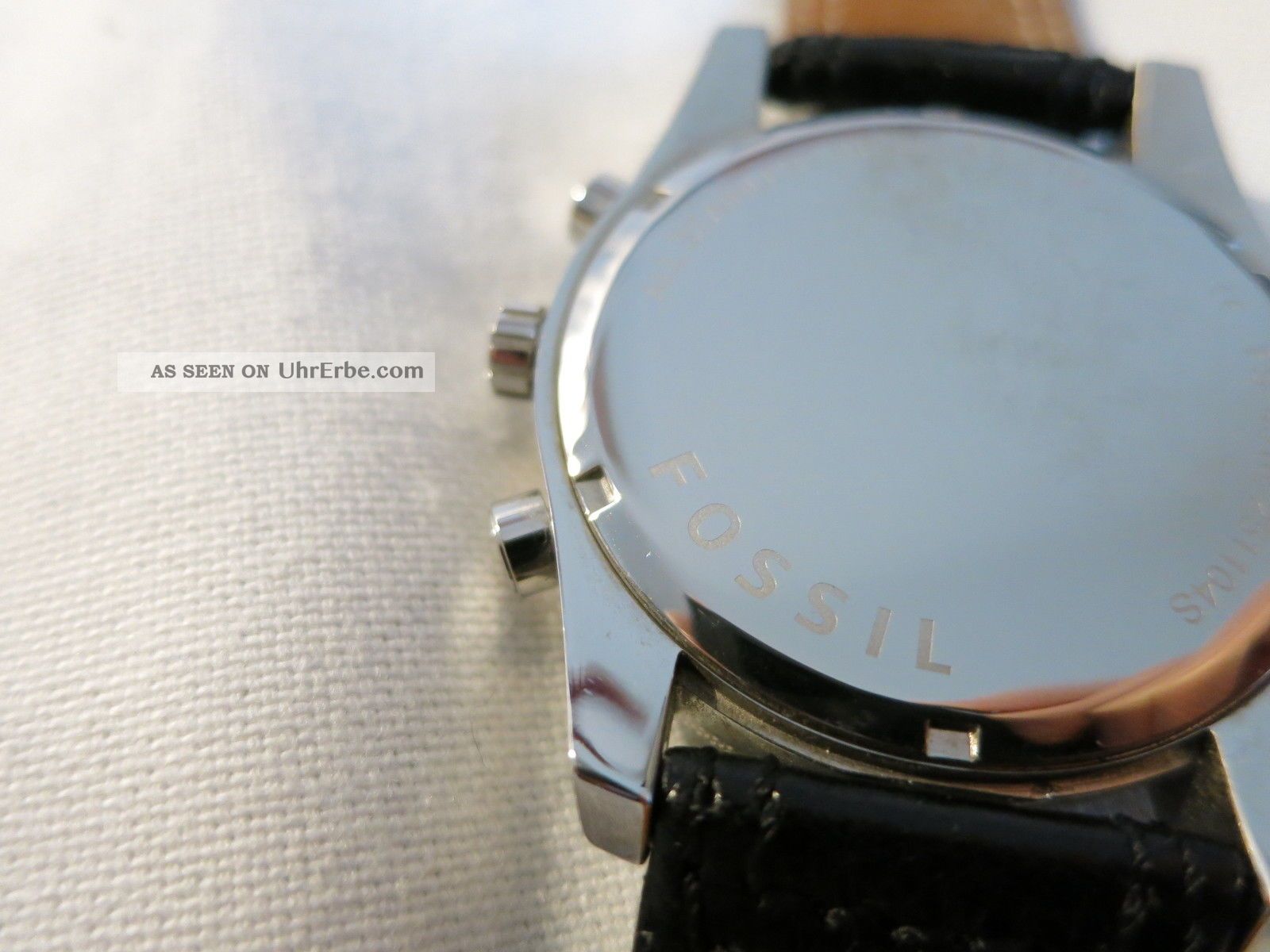 Fossil Herrenarmbanduhr Chronograph Analog Leder Schwarz - Arkitekt ...