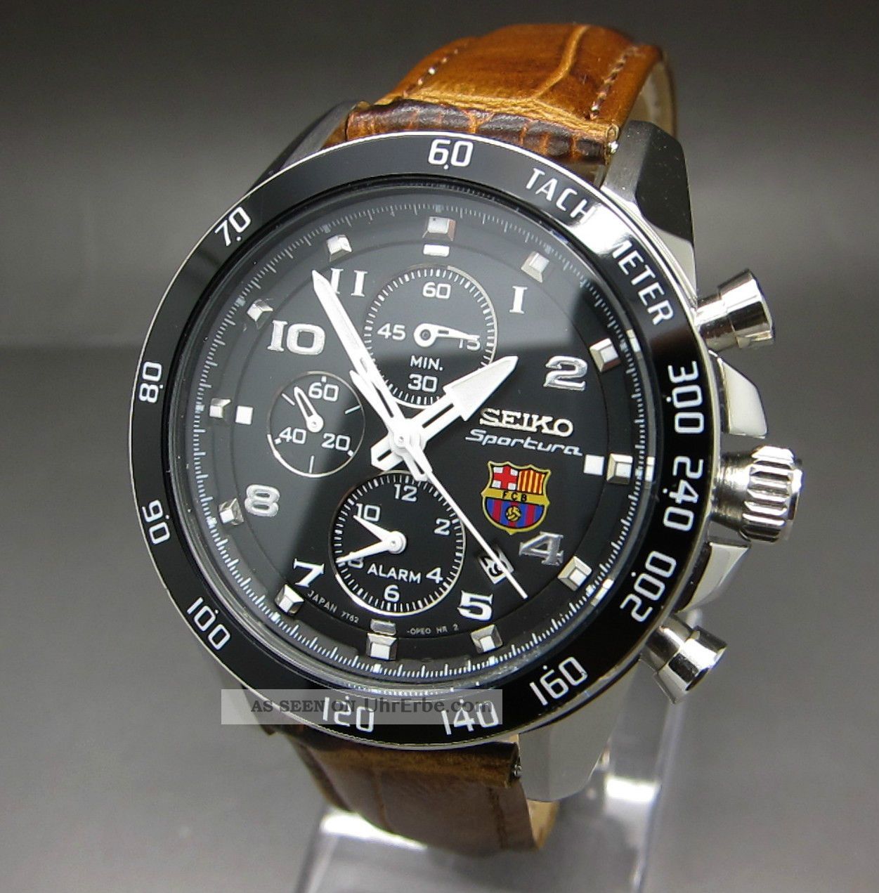 Seiko Sportura Fc Barcelona Alarm Tachy Chrono Datum Stoppuhr Uhr