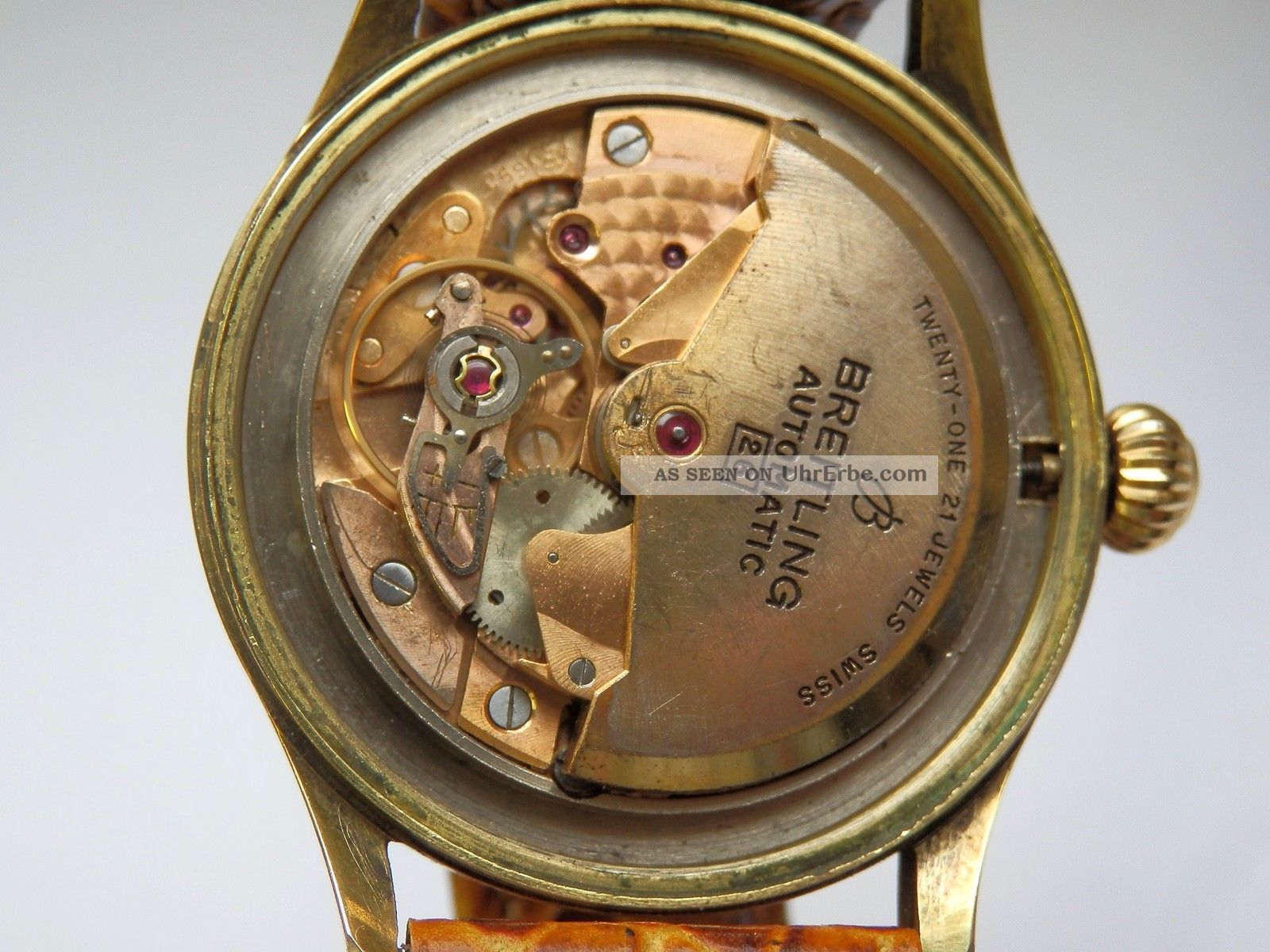 18k Verg. Breitling Bidynator Chronometer Uhr Ww2 Felsa 692