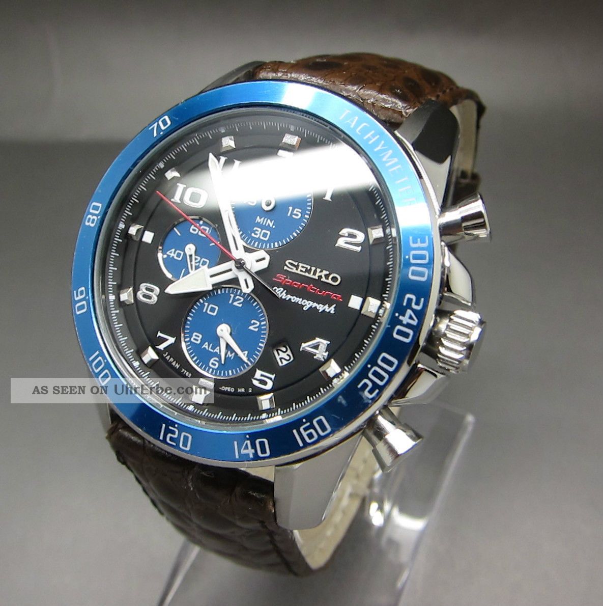 Seiko Sportura Fc Barcelona Alarm Tachy Chrono Datum Stoppuhr Uhr