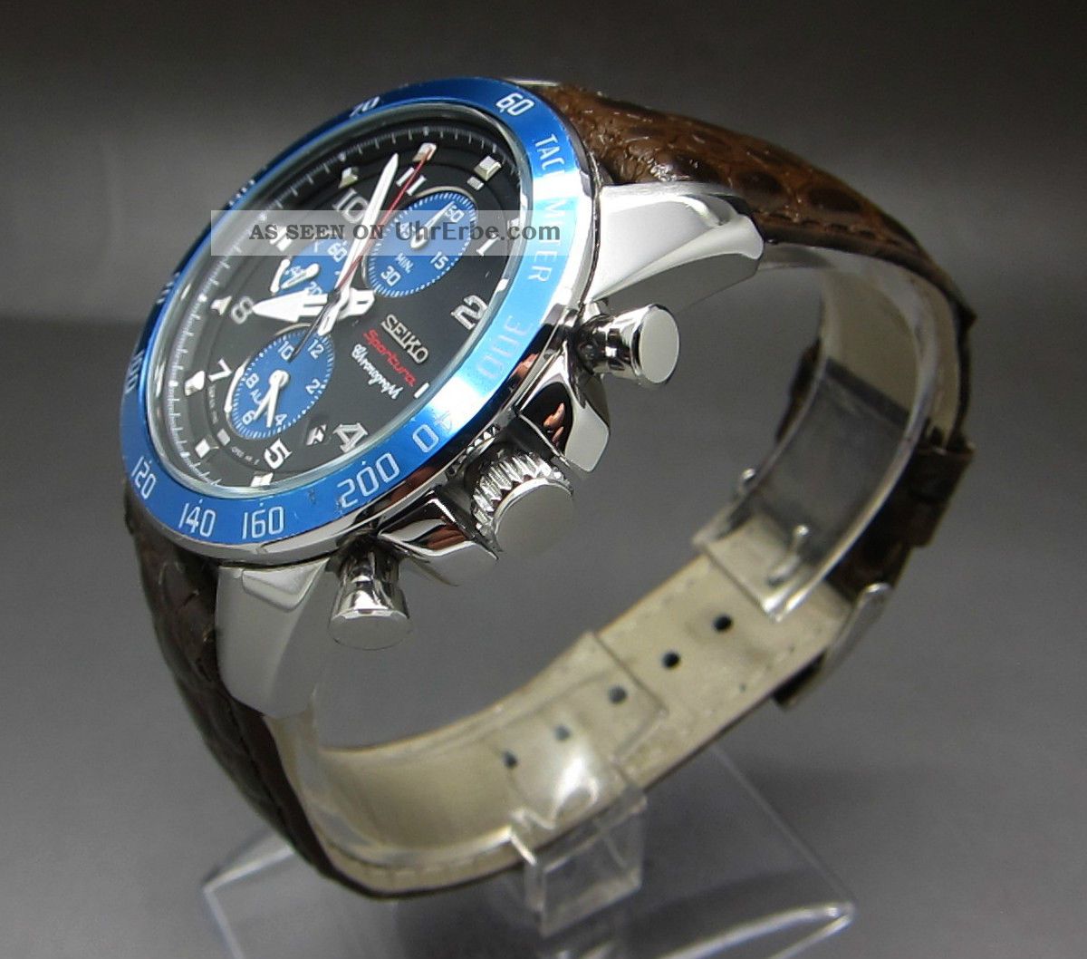 Seiko Sportura Fc Barcelona Alarm Tachy Chrono Datum Stoppuhr Uhr