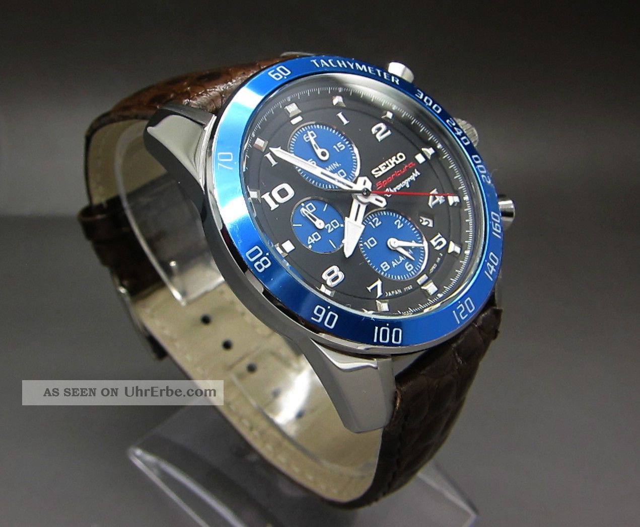 Seiko Sportura Fc Barcelona Alarm Tachy Chrono Datum Stoppuhr Uhr