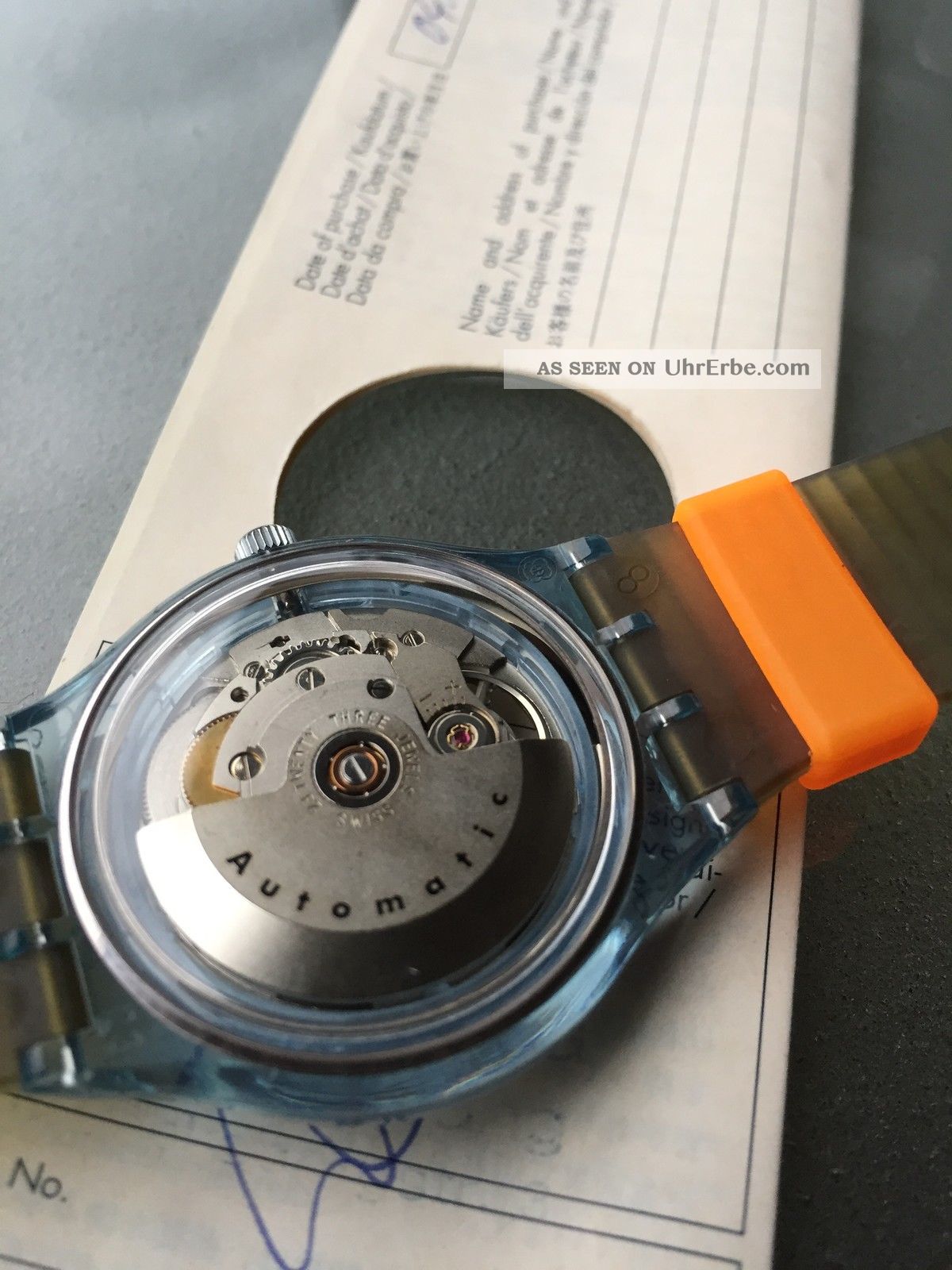Swatch Automatic Blue Matic (san100) - Ovp Mit Stempel Von 1991 (1 ...