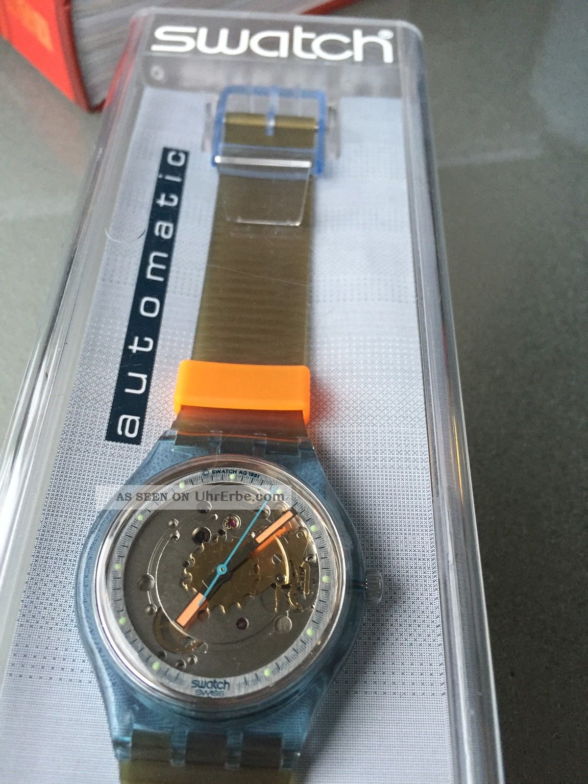 Swatch Automatic Blue Matic (san100) - Ovp Mit Stempel Von 1991 (1 ...