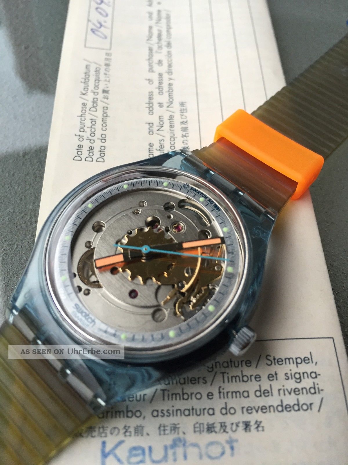 Swatch Automatic Blue Matic (san100) - Ovp Mit Stempel Von 1991 (1 ...