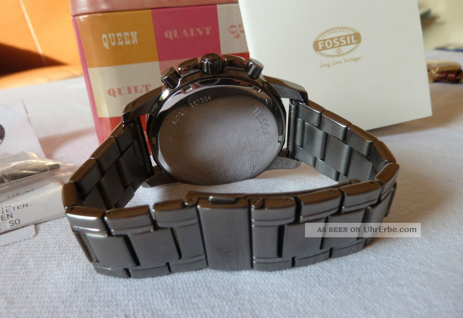 Tolle Fossil Herrenuhr, Der Chronograph Fs4721 In Grauschwarz