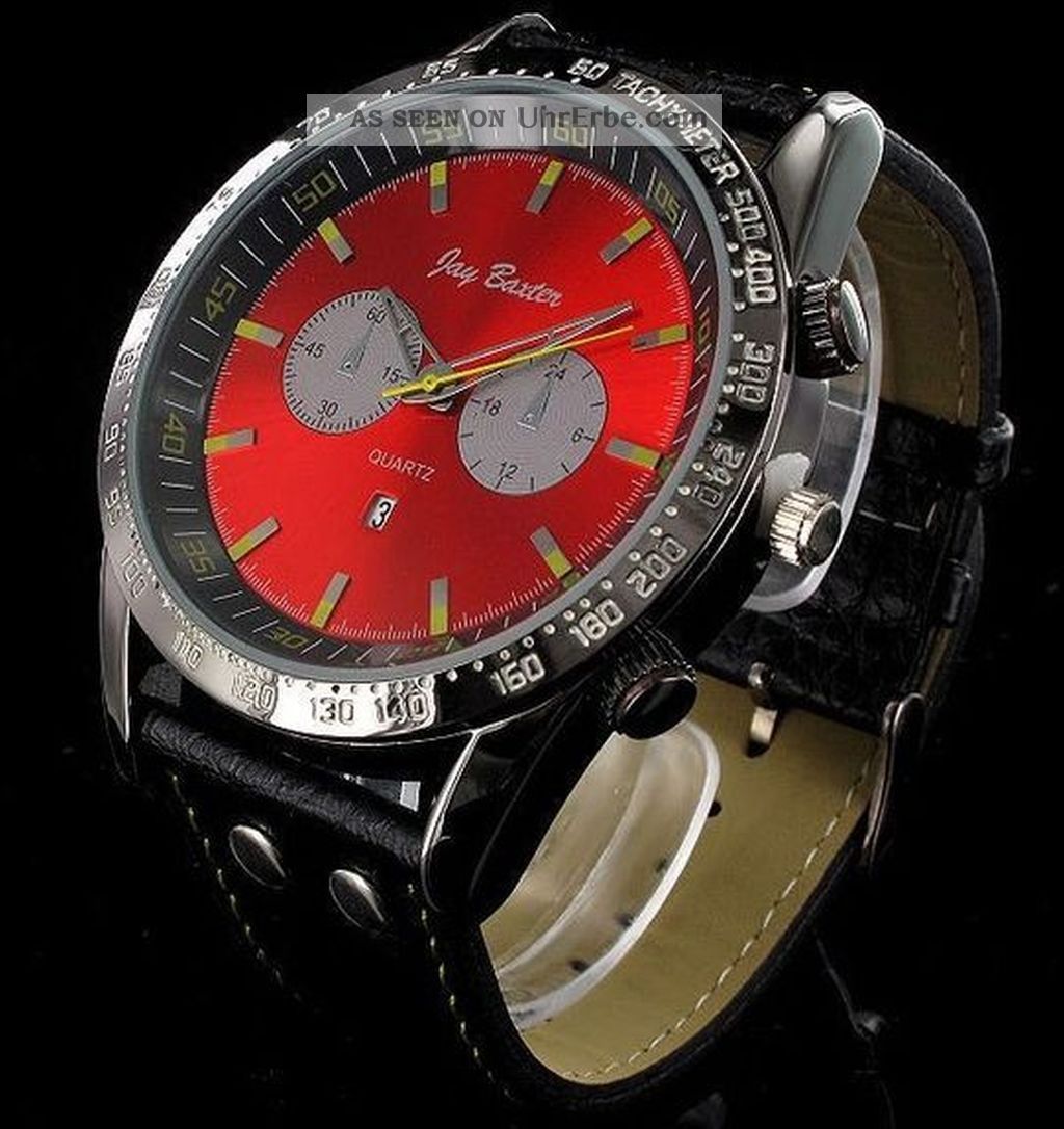 Xxl Jay Baxter Lederarmbanduhr Quarz Herrenuhr Datumsanzeige
