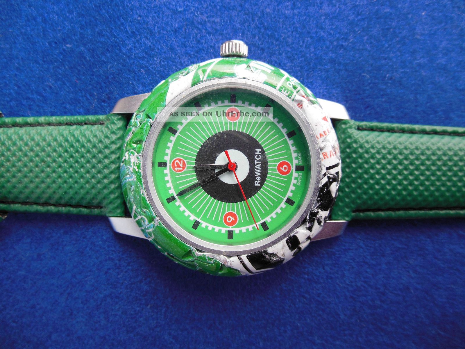 Rewatch Armbanduhr - Swiss Made (grün - Heineken) Ovp - 90er Jahre (kult)
