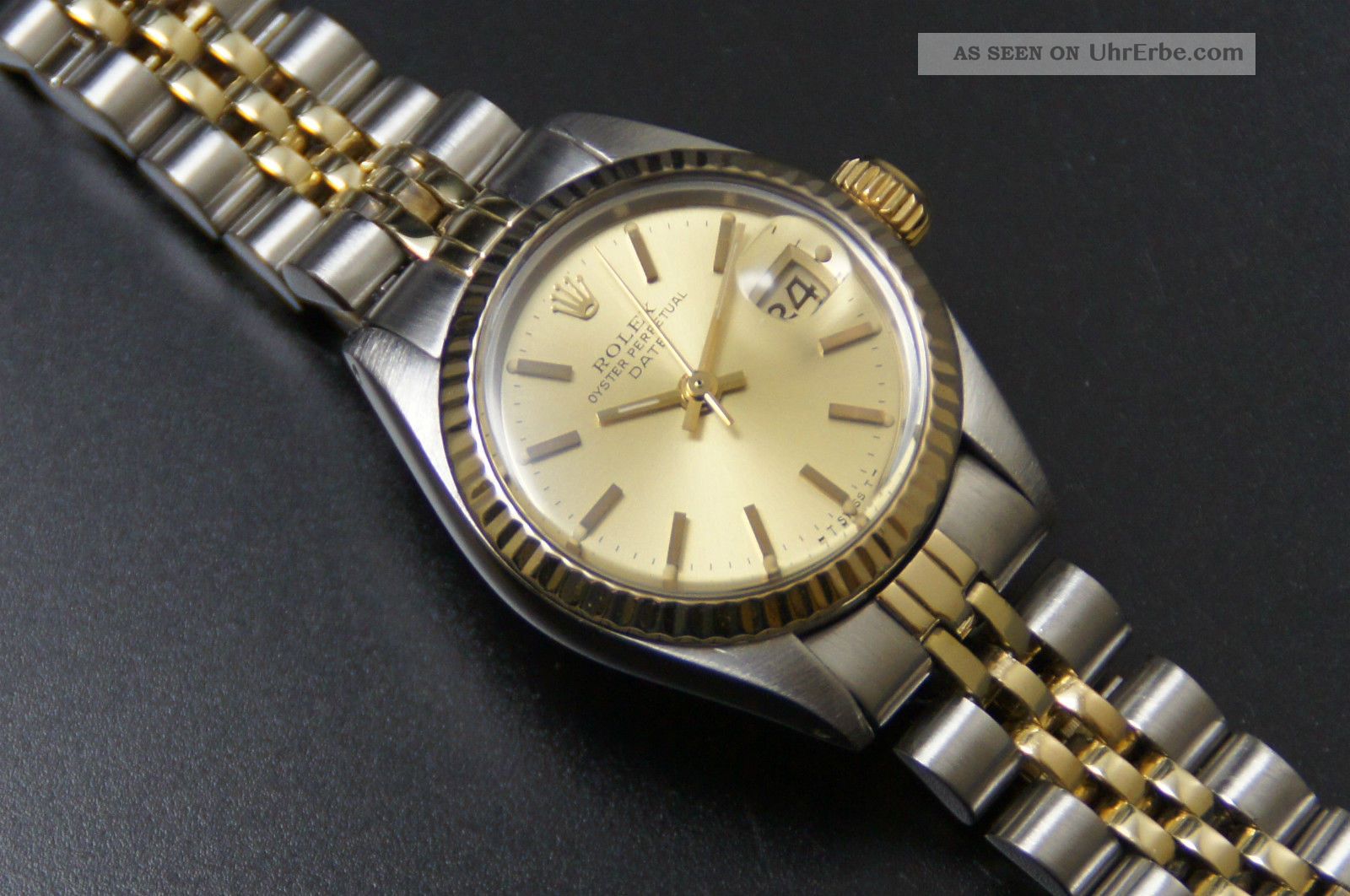 Rolex Oyster Perpetual Date Lady Damenuhr Stahl/gold Ref 6917 Cal. 2030