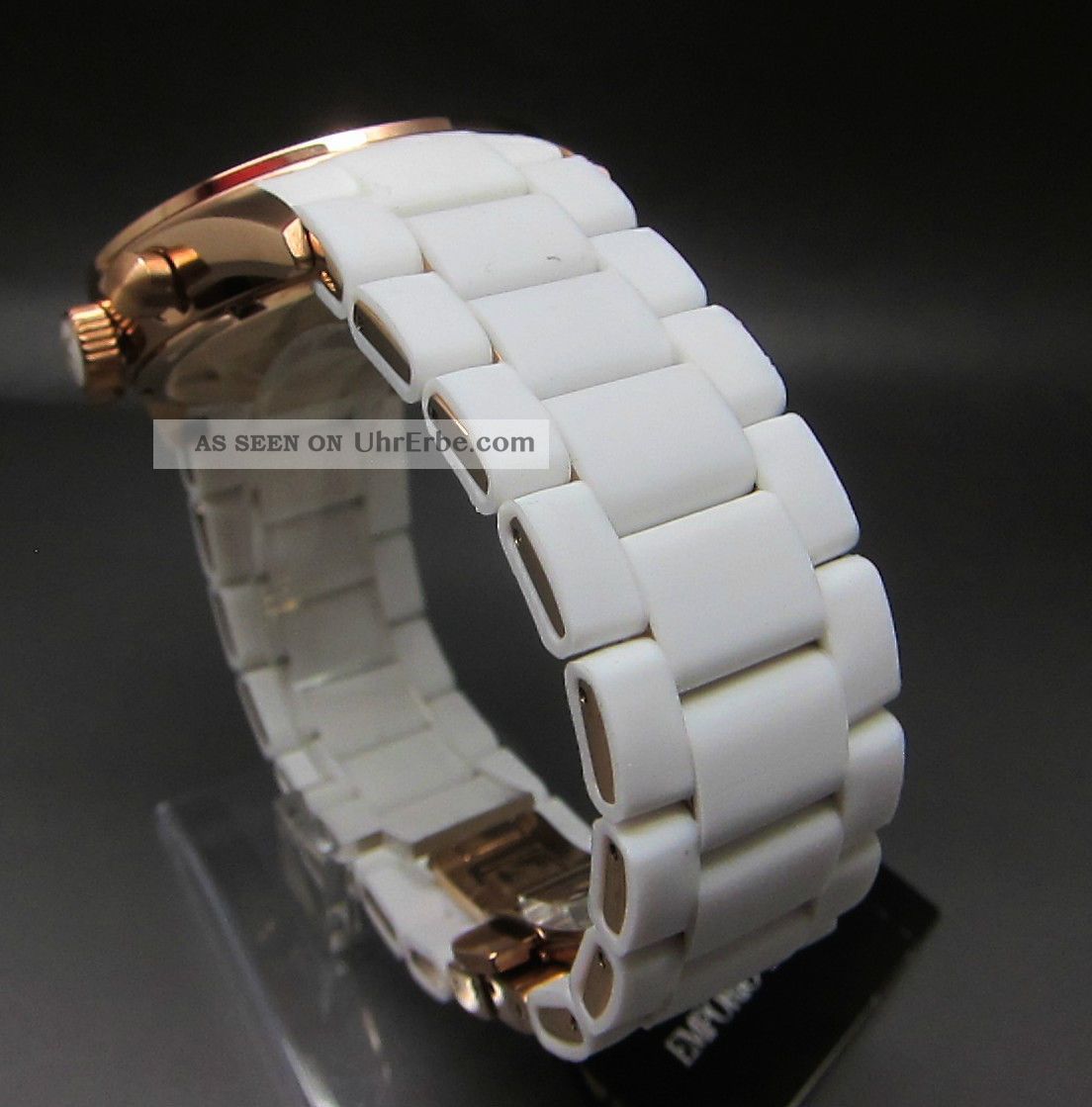 Emporio Armani Chronograph Ar5919 Unisex - Uhr Weiß/rosegold