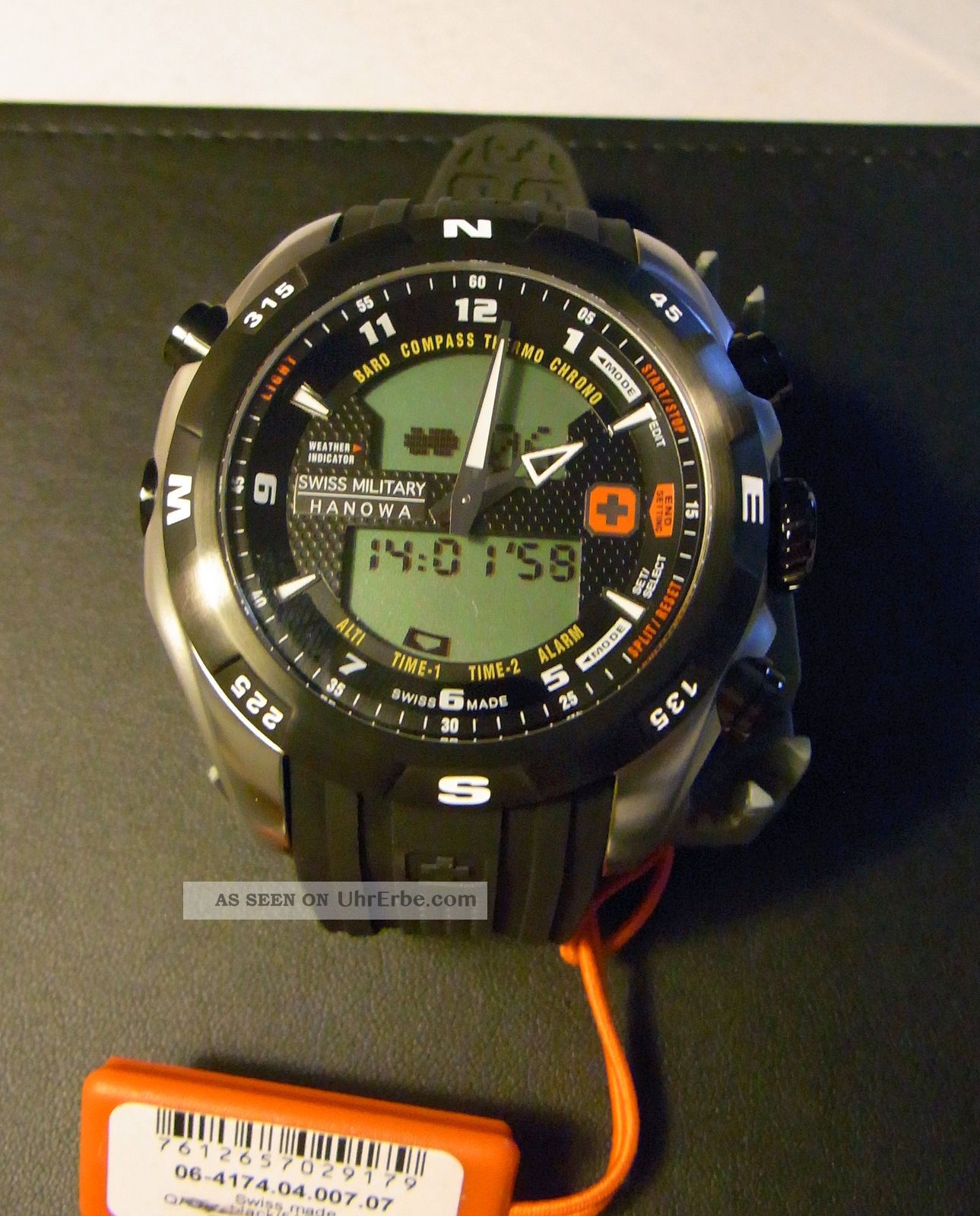 Swiss Military Hanowa Highlander 5 Tage Alt Barometer Altimeter Kompass Eol