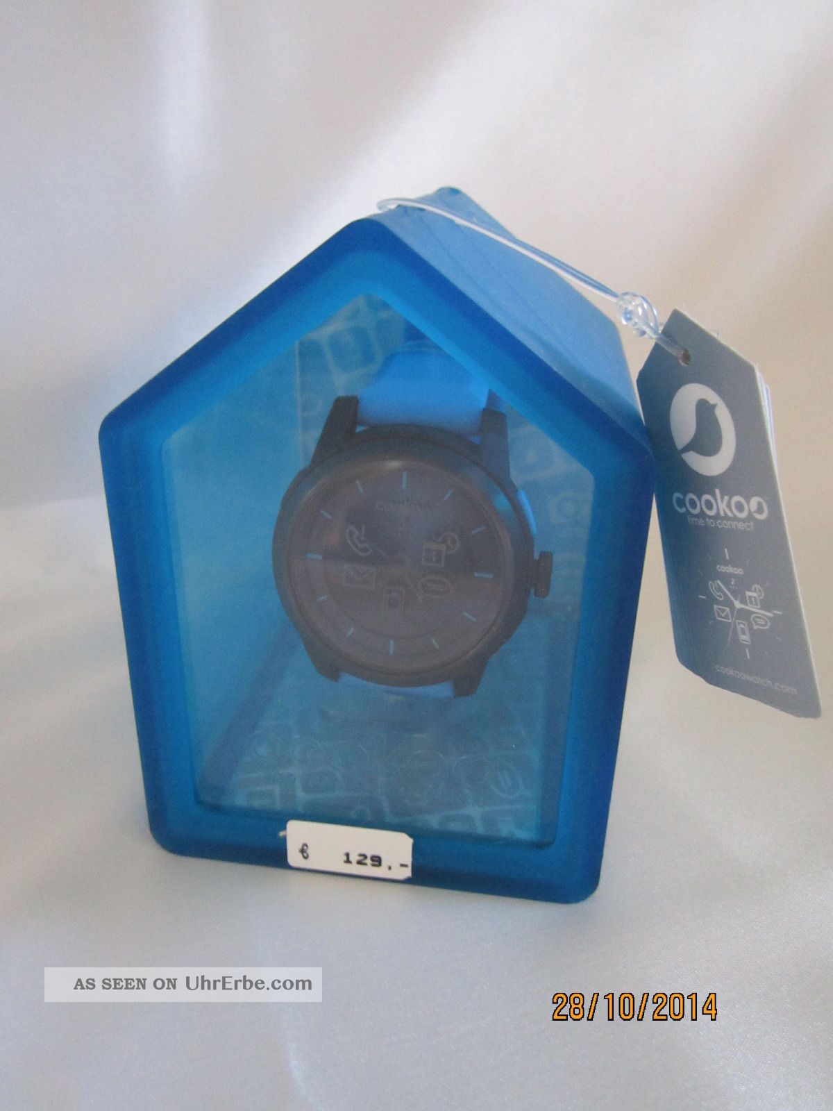 Cookoo Watch Schwarz/blau Mit Bluetooth Für Iphone