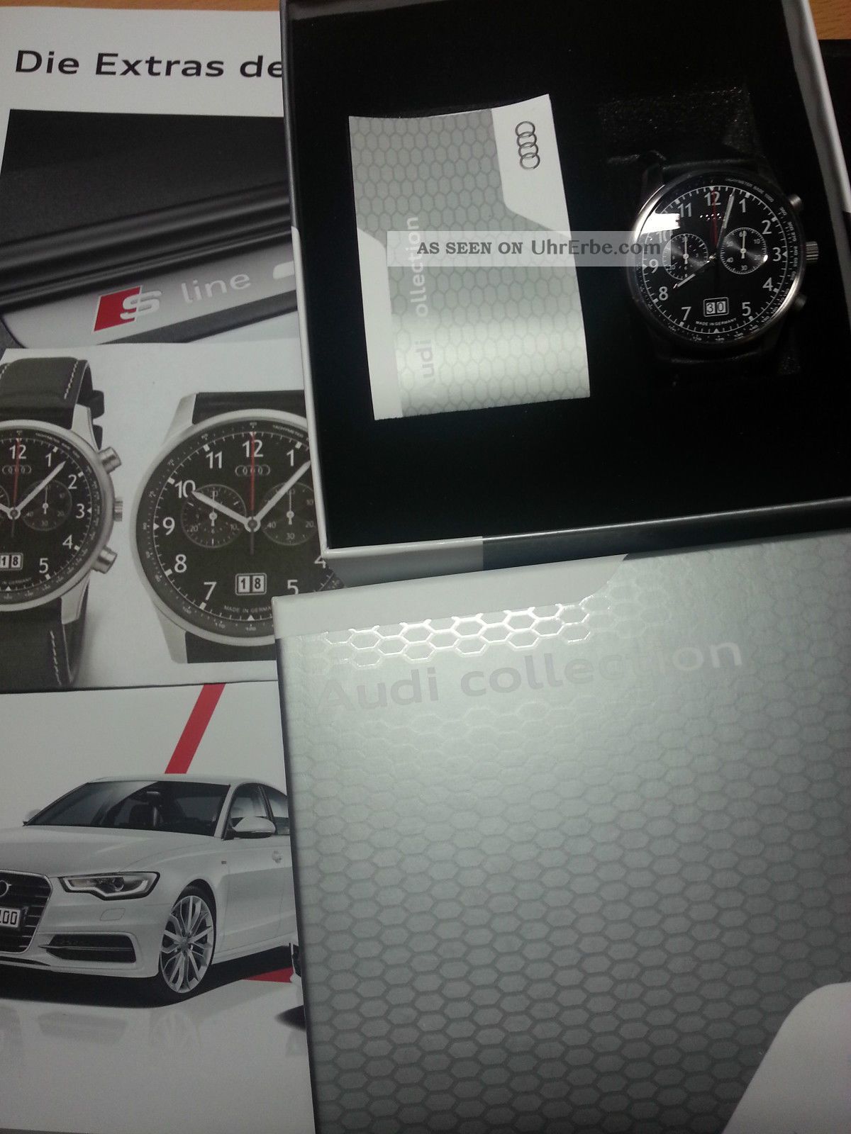 Audi Quattro Uhr - Big Date - Armanduhr - Chronograph - Stoppuhr