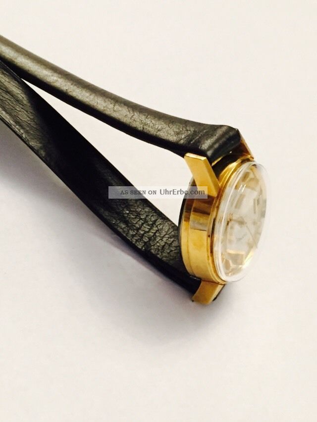 Vintage Edele Automatic M. Datum Armbanduhr Um 1960 Schweiz Vergoldet