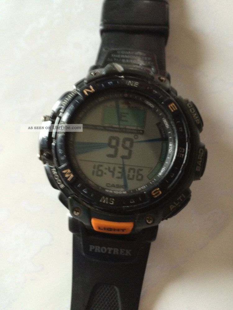 Casio Protrek Prg - 40 2271 Compass Thermo Alti Barometer Solar Herren ...