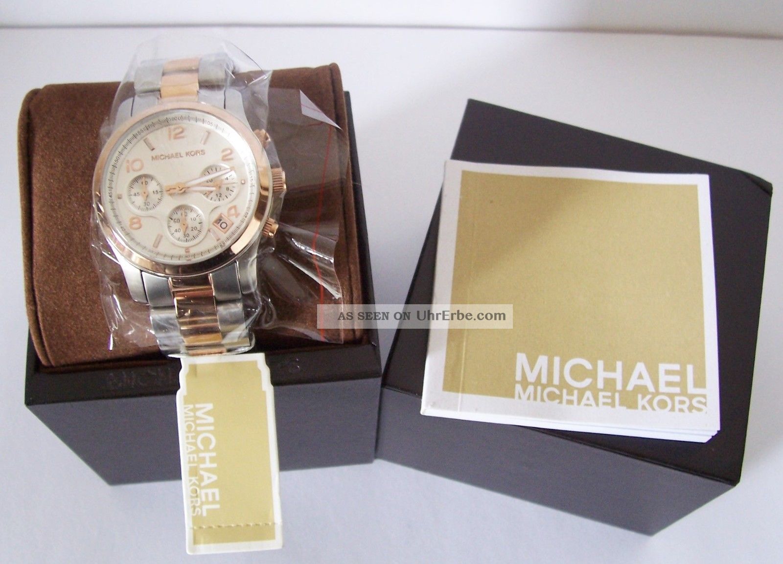 Michael Kors Mk5315 Damen - Chronograph Edelstahl Roségold Runway, Bicolor