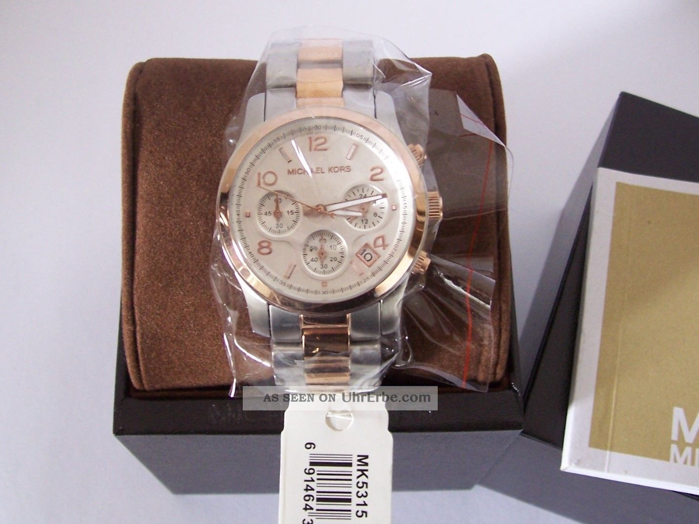 Michael Kors Mk5315 Damen - Chronograph Edelstahl Roségold Runway, Bicolor
