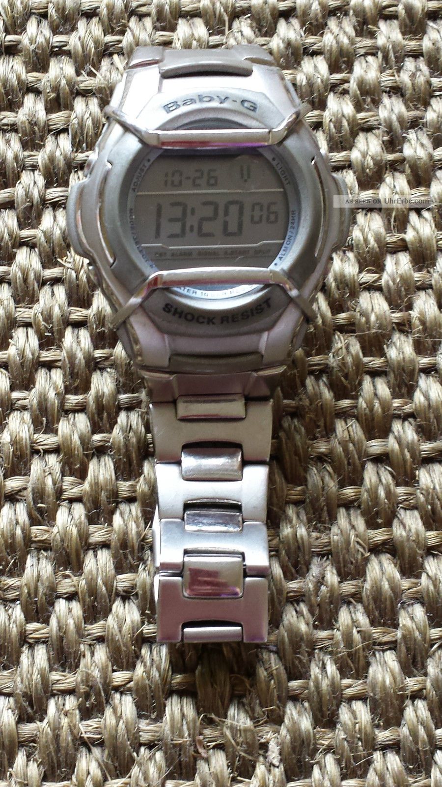 Casio Baby - G Vintage Armbanduhr Baby - G Shock Resist. Weiß Silber