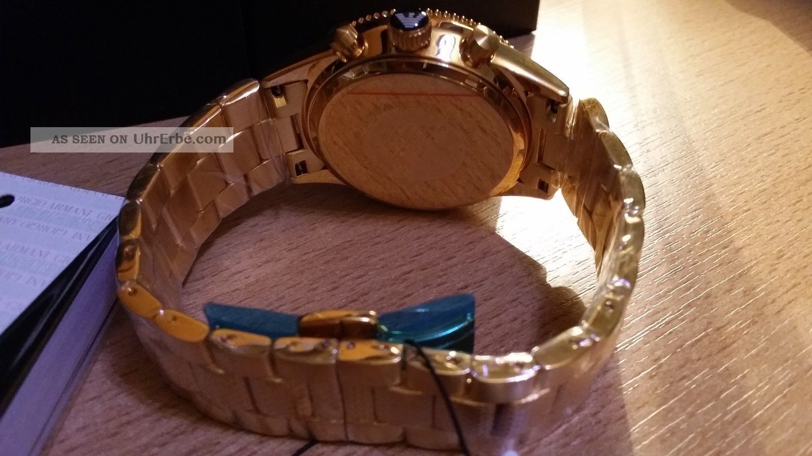 Emporio Armani Ar5857 Herren Uhr Chronograph Gold - Ovp - Box