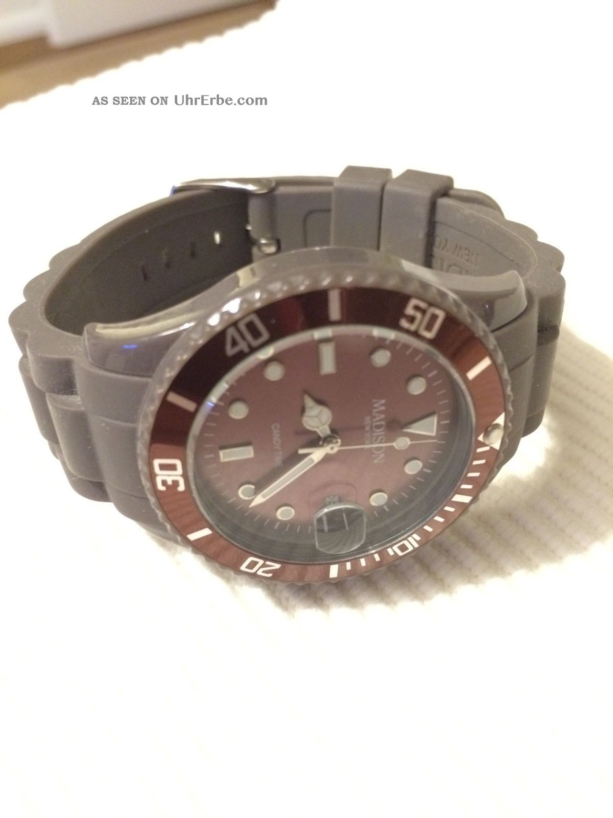 Madison York Candy Time Uhr Grau/braun Nie Getragen