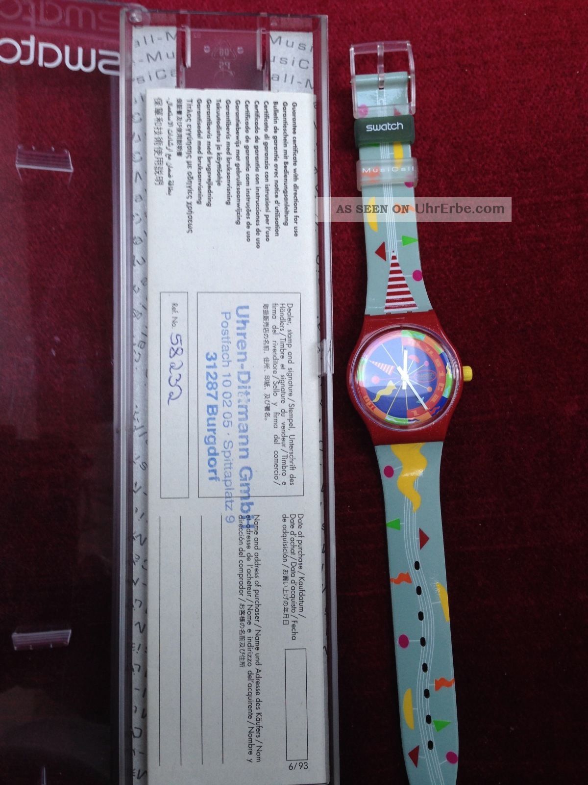 Swatch Uhr Armbanduhr Music Call Sammlerstück