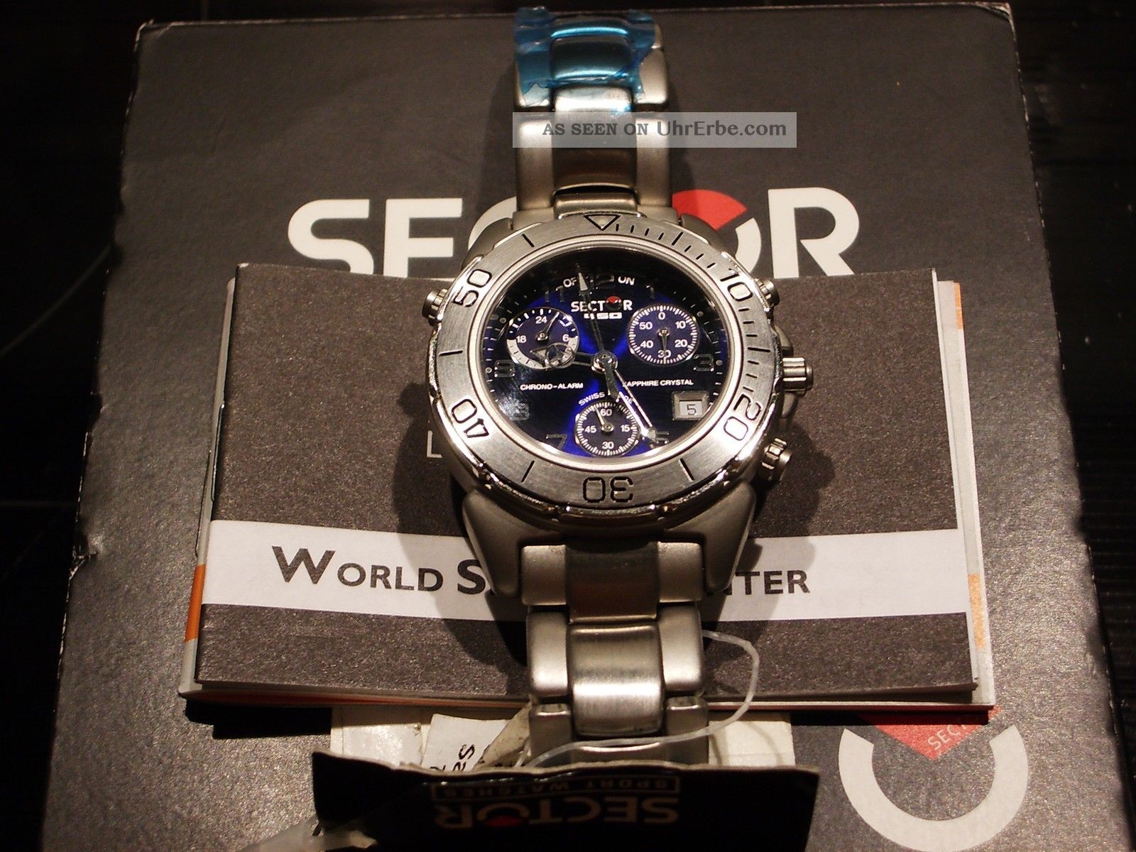 Sector 450 Swiss Made Alarm Chronograph Saphir Glass Herren Taucheruhr